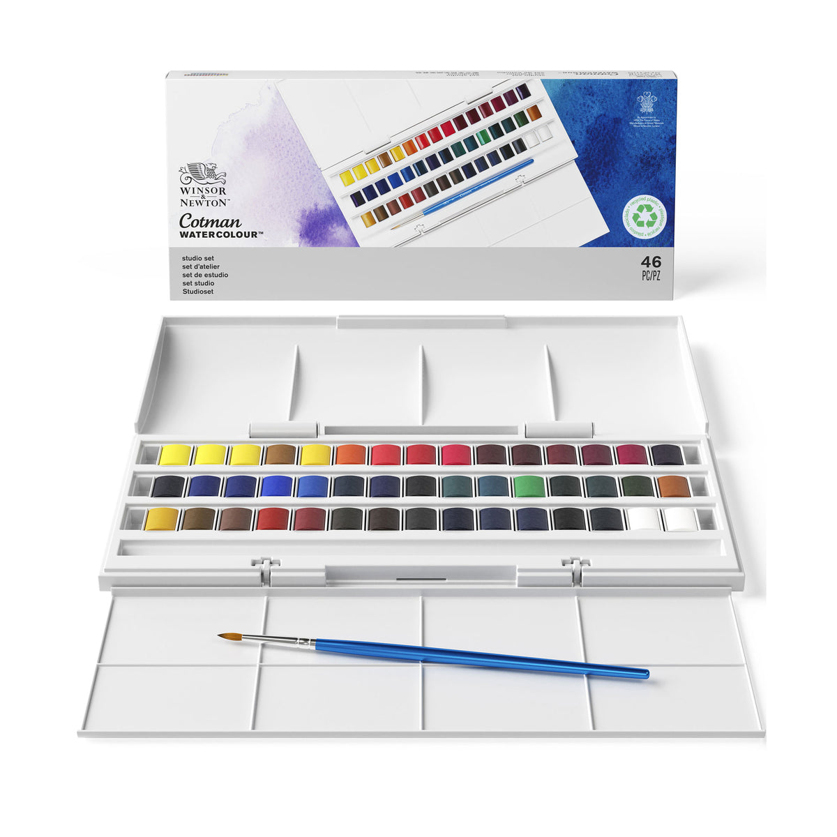 Cotman 45 Half Pan Studio Set Watercolours