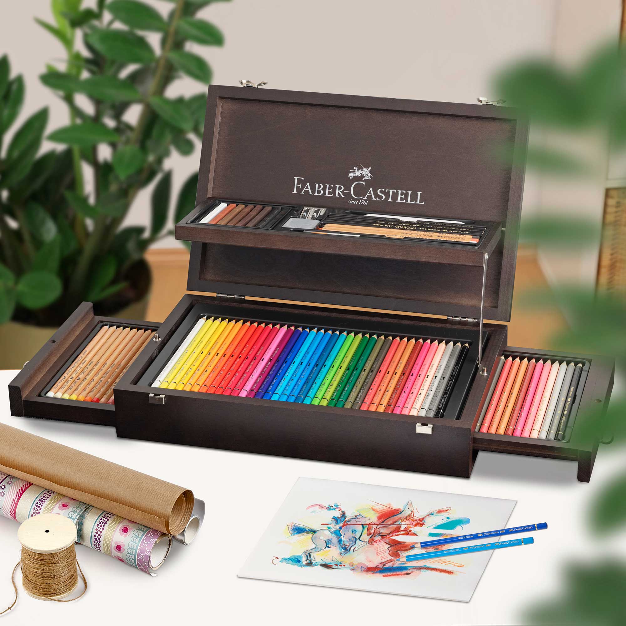 Faber-Castell Art & Graphic Collection Wooden Case - 125 Pieces