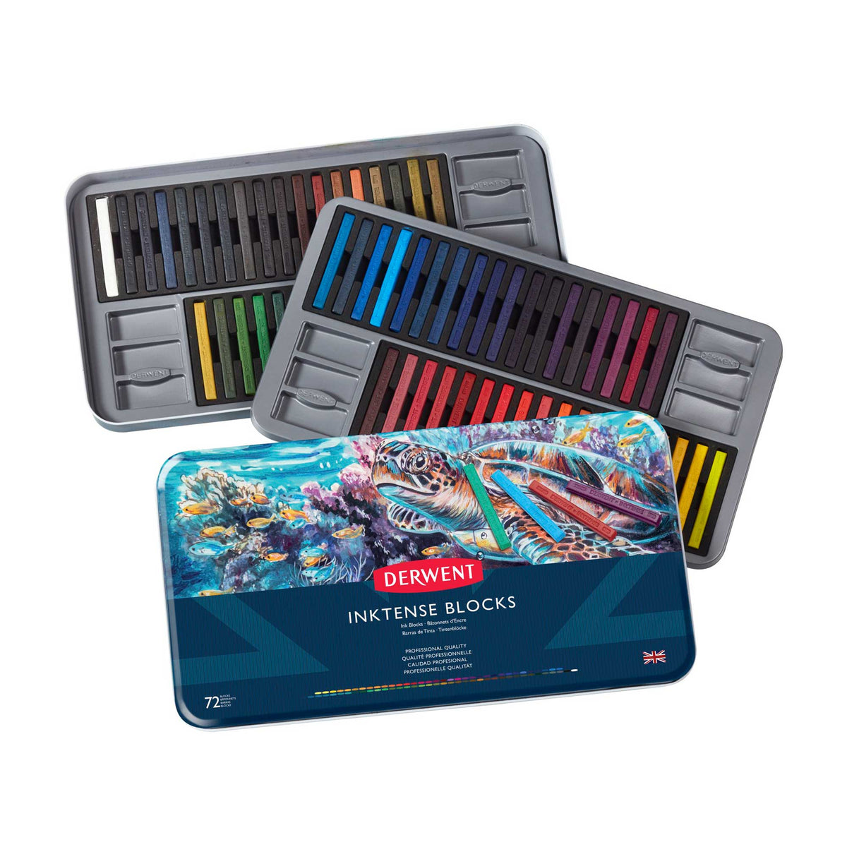 Derwent Inktense Colour BLOCKS Tin of 72