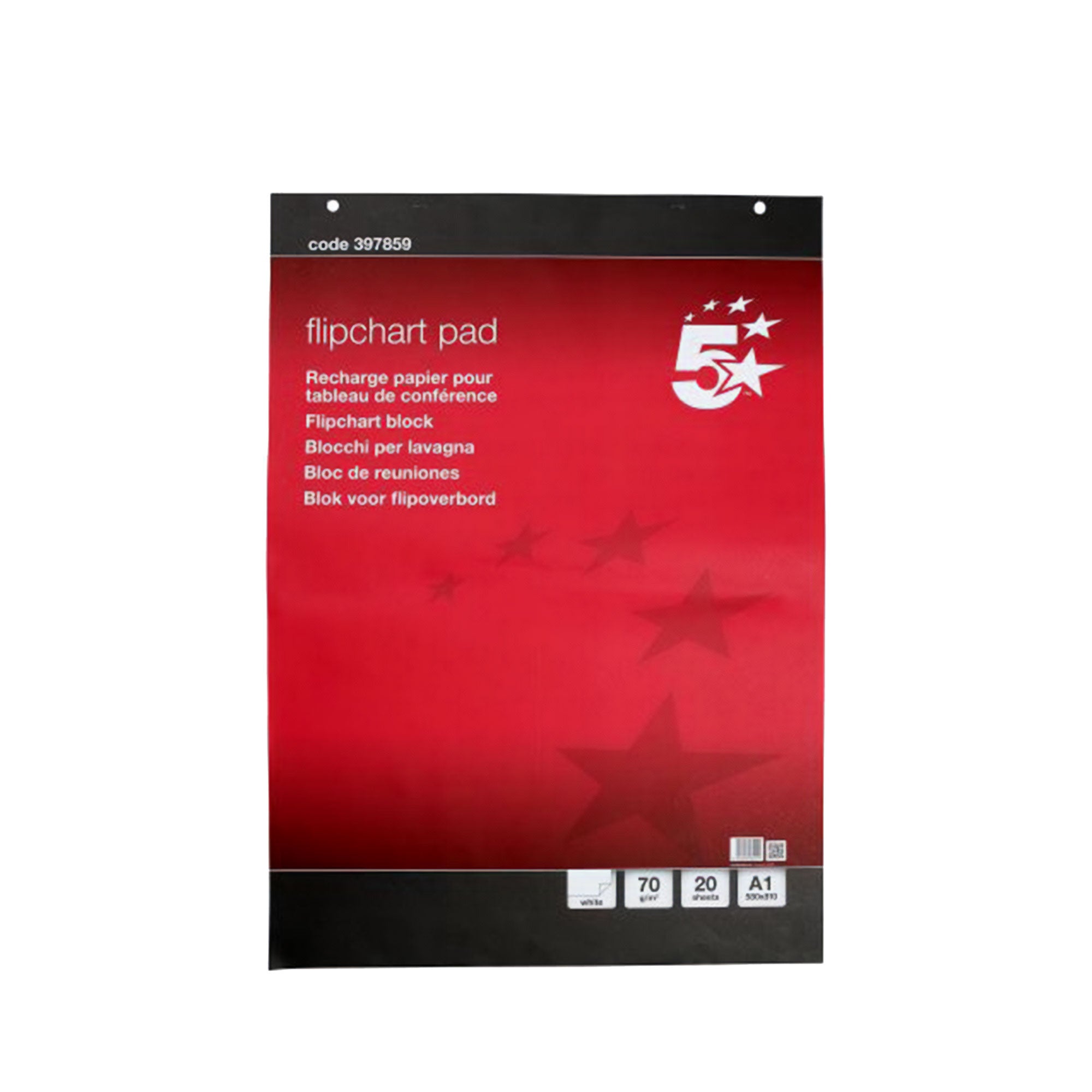 5 Star Office Meeting Flipchart Pad 20 Sheets A1 - Pack of 5