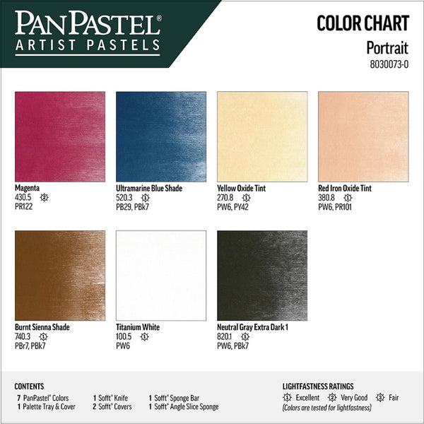 PanPastel Artist Pastels - Portrait Set of 7 Pastel Colours with ...