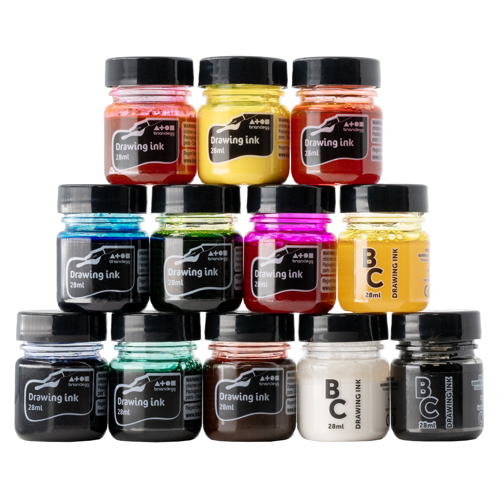 Big Colour Co./Brian Clegg Drawing Ink - Assorted Colours - Set of 12 ...