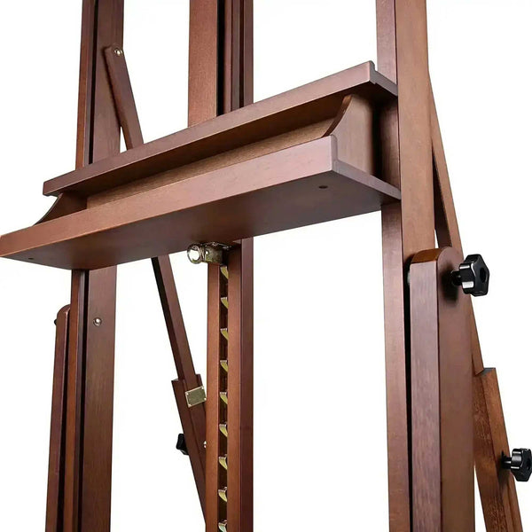 MEEDEN Extra-Large Heavy-Duty H-Frame Artists Easel - Walnut Finish