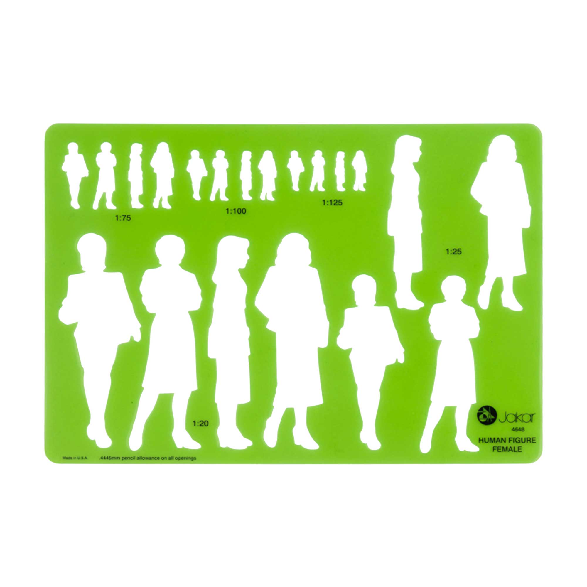 1:20 1:25 1:75 1:100 1:125 Scale Templates Jakar Metric Human Figure ...