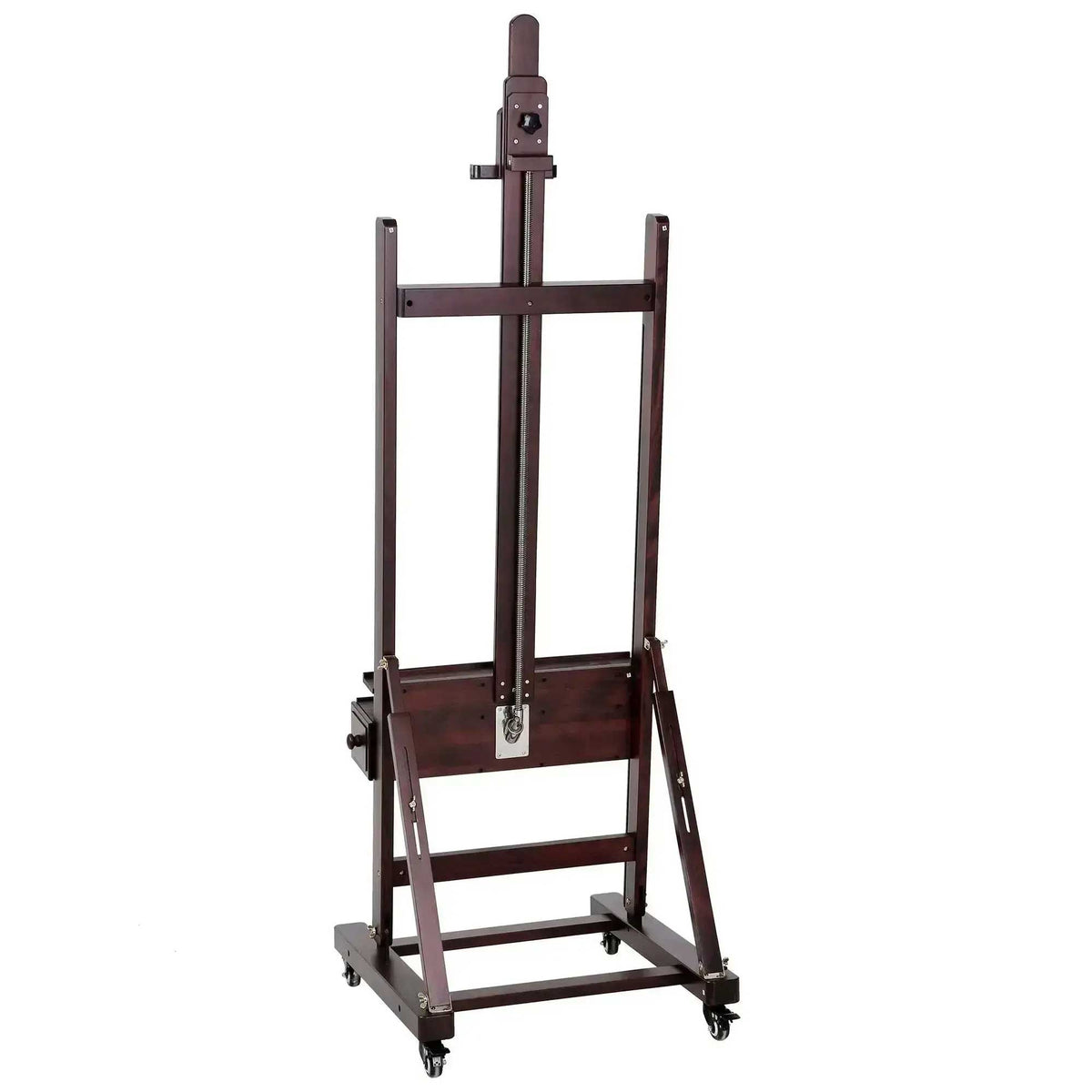 MEEDEN Deluxe Crank Adjusting Master Artist H-Frame Easel - Mahogany