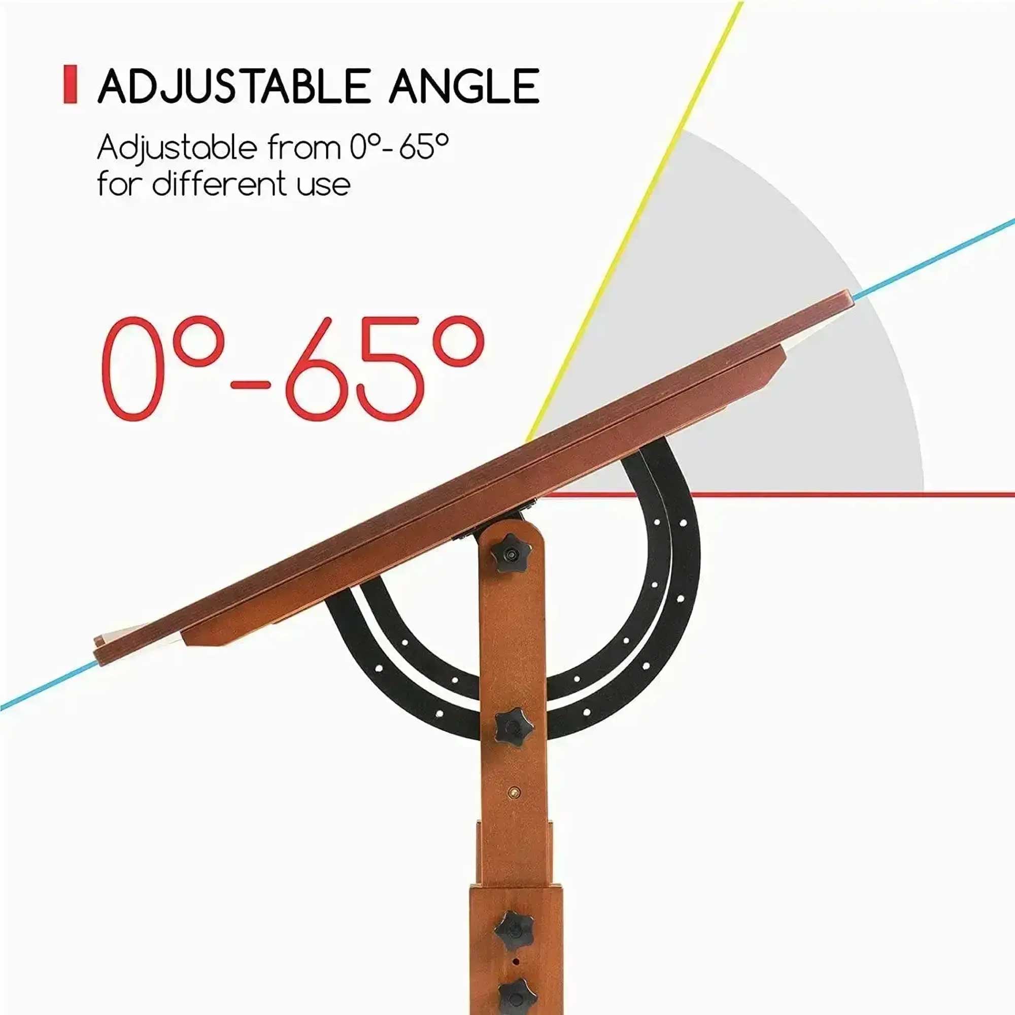 MEEDEN Extra Large Wood Drafting Table - Golden Oak