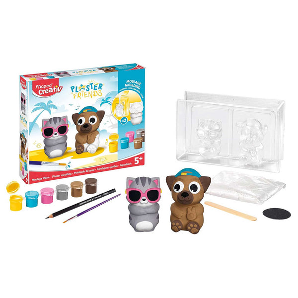 Maped Creativ Plaster Friends - Plaster Characters for Painting - Summer
