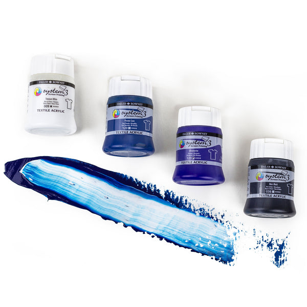 System 3 Textile Screen Printing Acrylic Colour - 250ml - (White Cap)