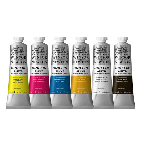 Winsor & Newton Griffin Alkyd Fast Drying Oil Colours - 6 x 37ml Tubes