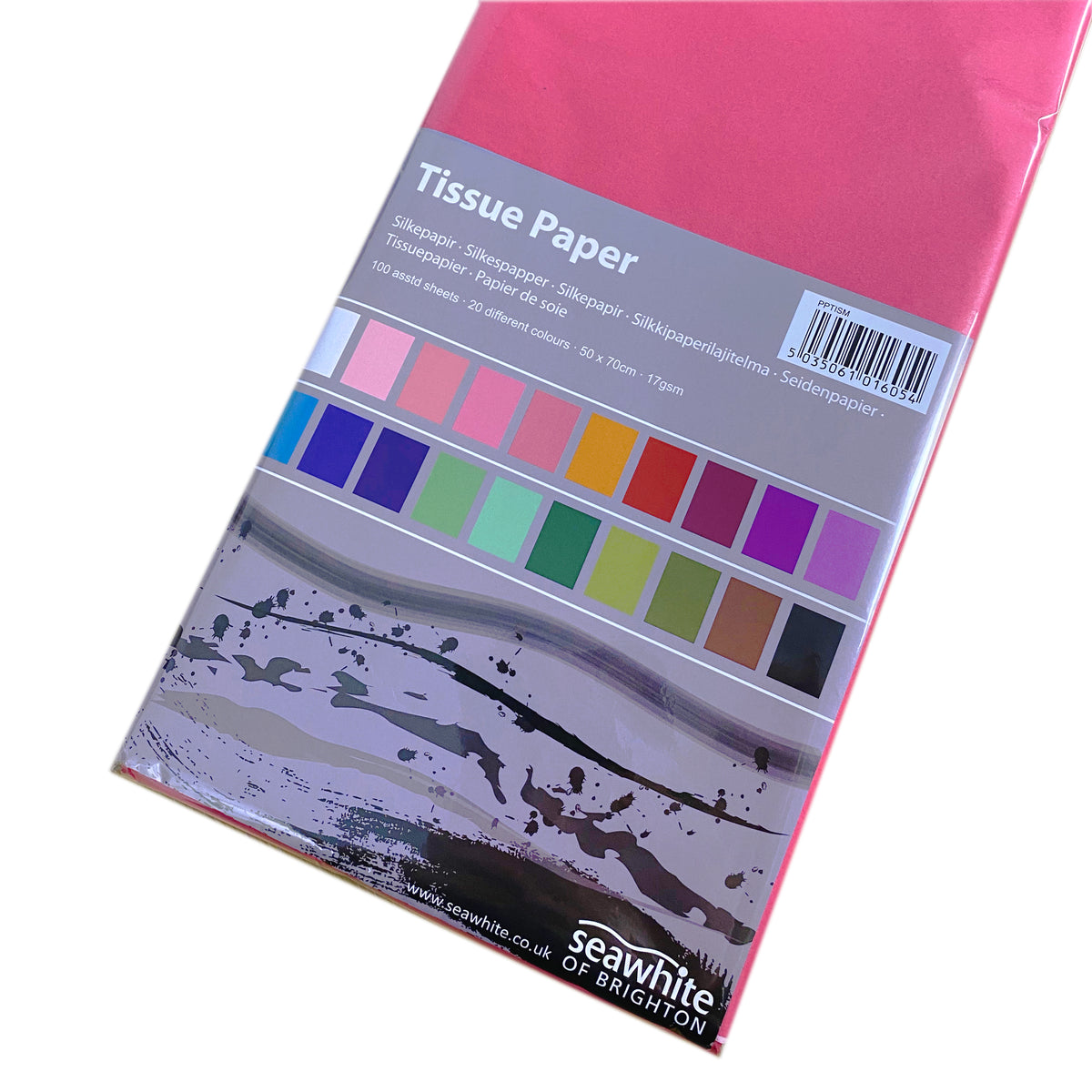 Seawhite Mixed Tissue Paper - 100 Sheet Pack, 20 Colour Mix